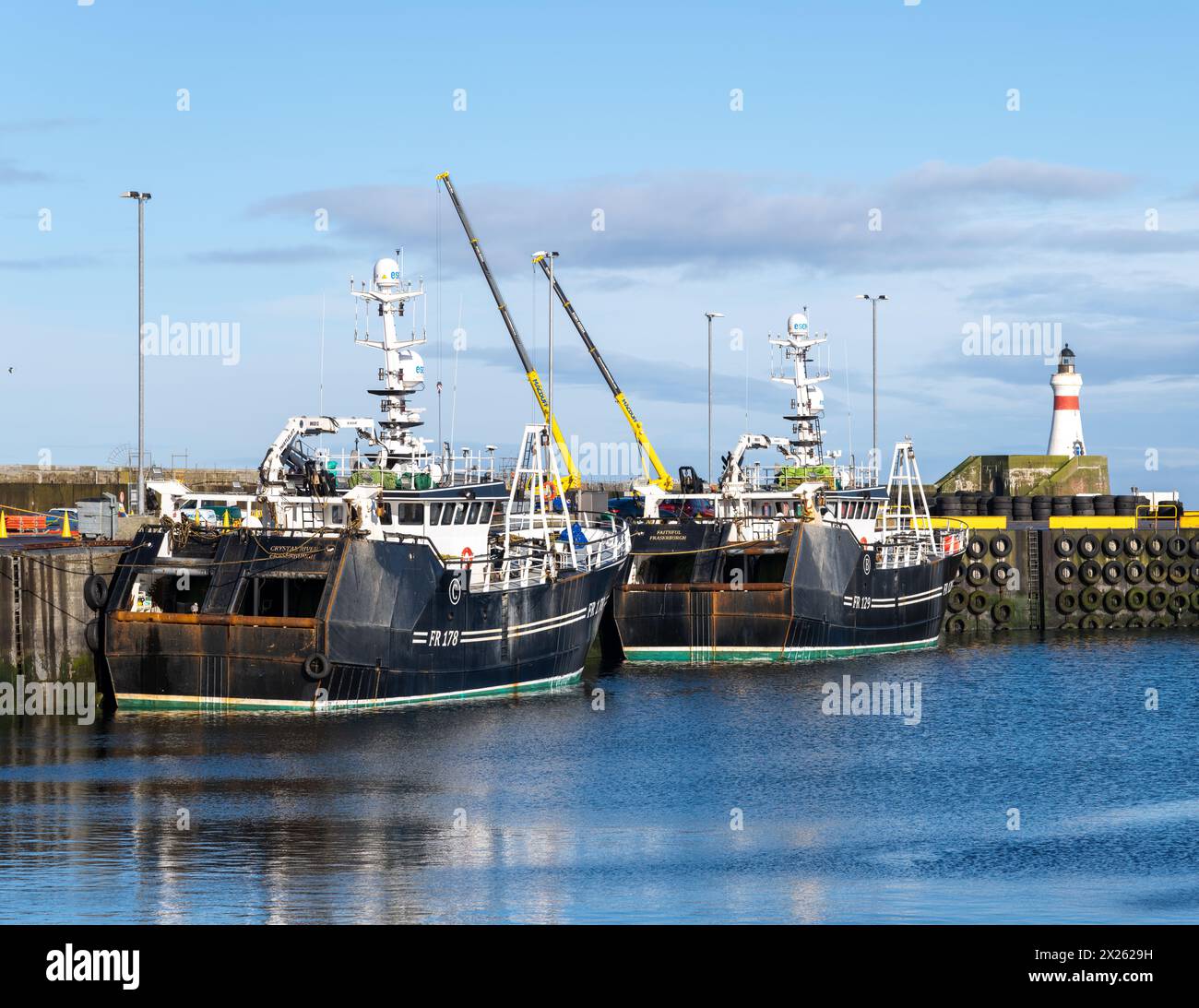 19 April 2024.Fraserburgh Harbour,Aberdeenshire,Scotland. This is the ...