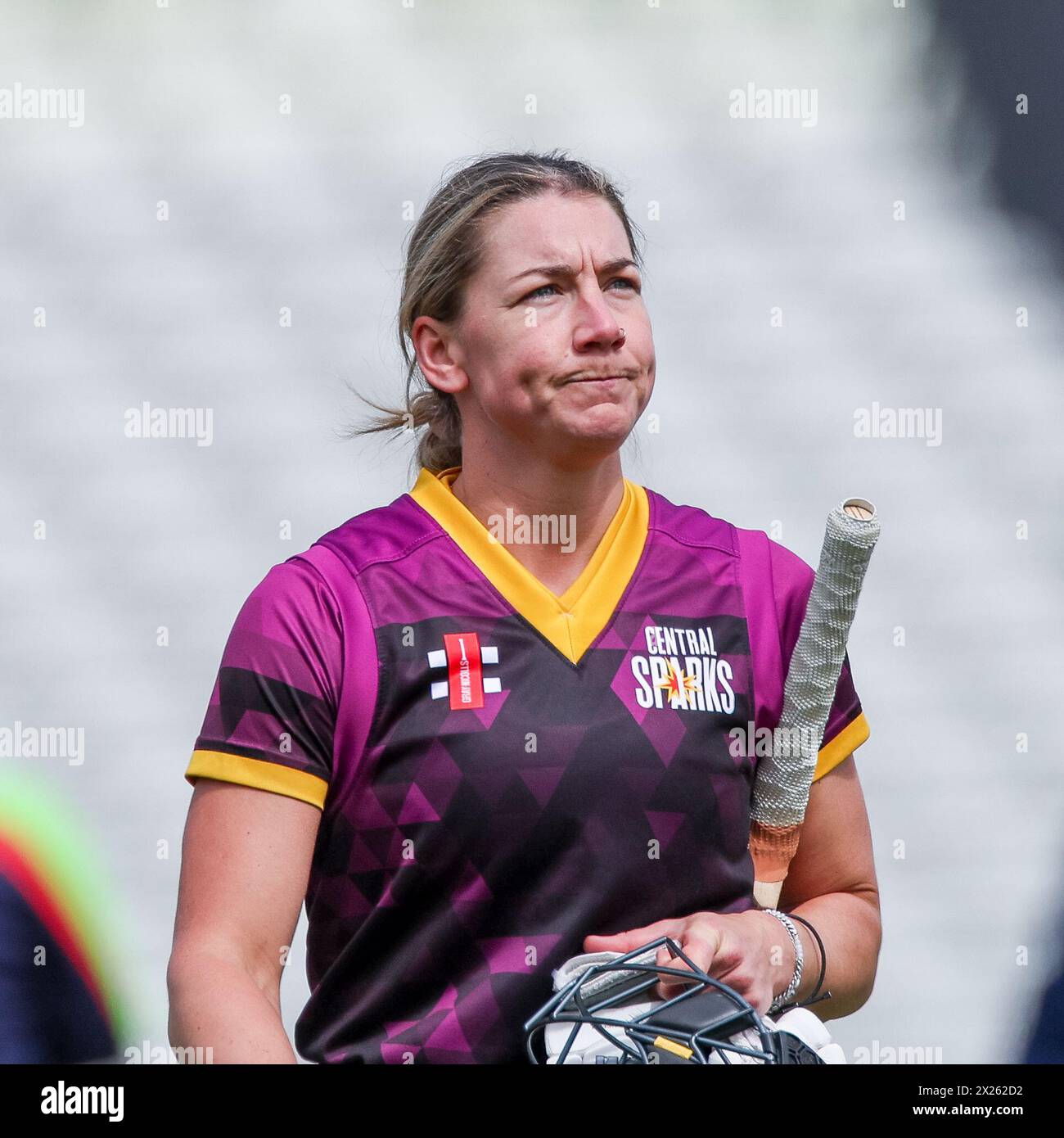 Birmingham, UK. 20th Apr, 2024. Central Sparks Ami Campbell during the ...