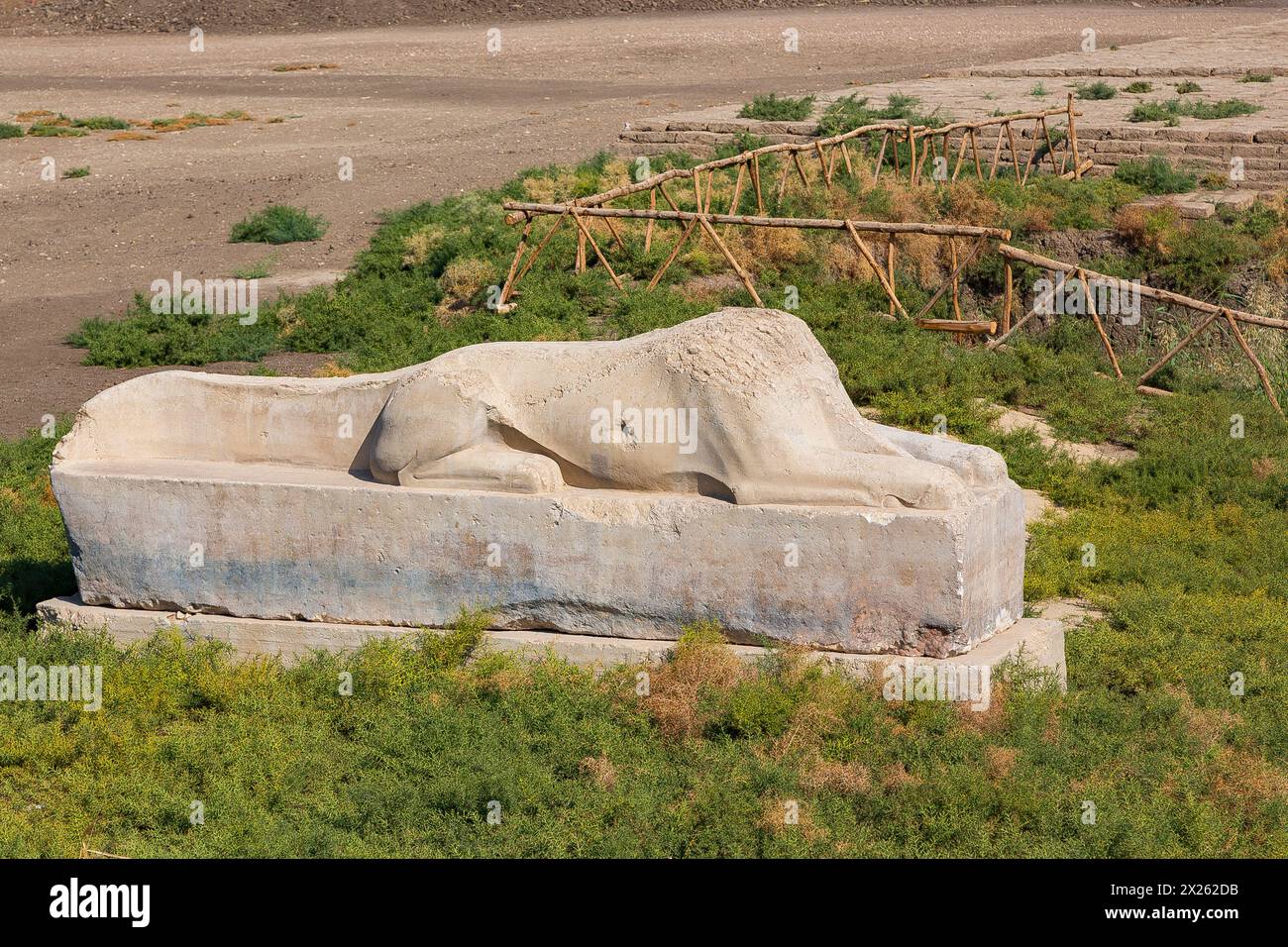 Egypt, Luxor West bank, Kom el Hettan, the million years temple of ...
