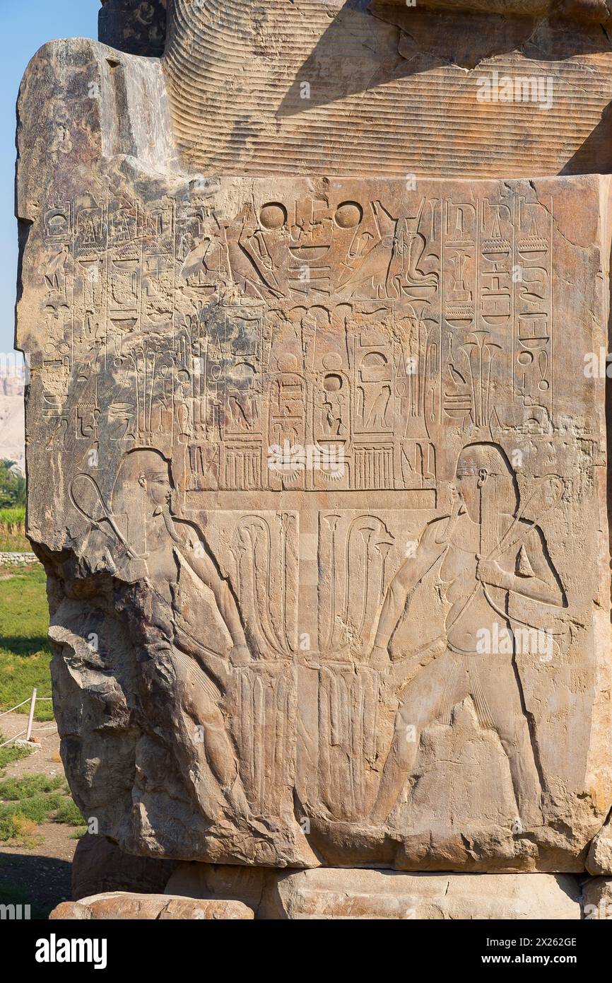 Egypt, Luxor West bank, Kom el Hettan, the million years temple of ...