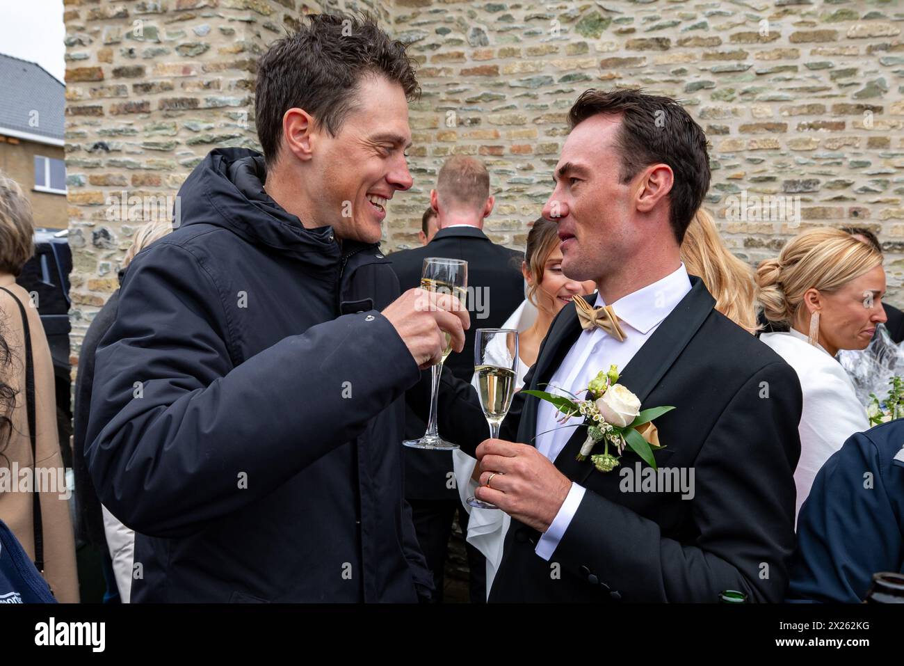 Pittem, Belgium. 20th Apr, 2024. Dutch rider Nikki Terpstra and Belgian ...