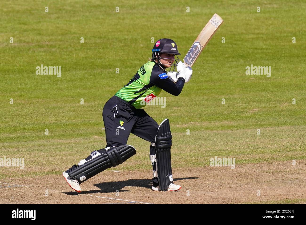 Cardiff, UK, 20 April 2024. Western Storm's Natasha Wraith batting ...