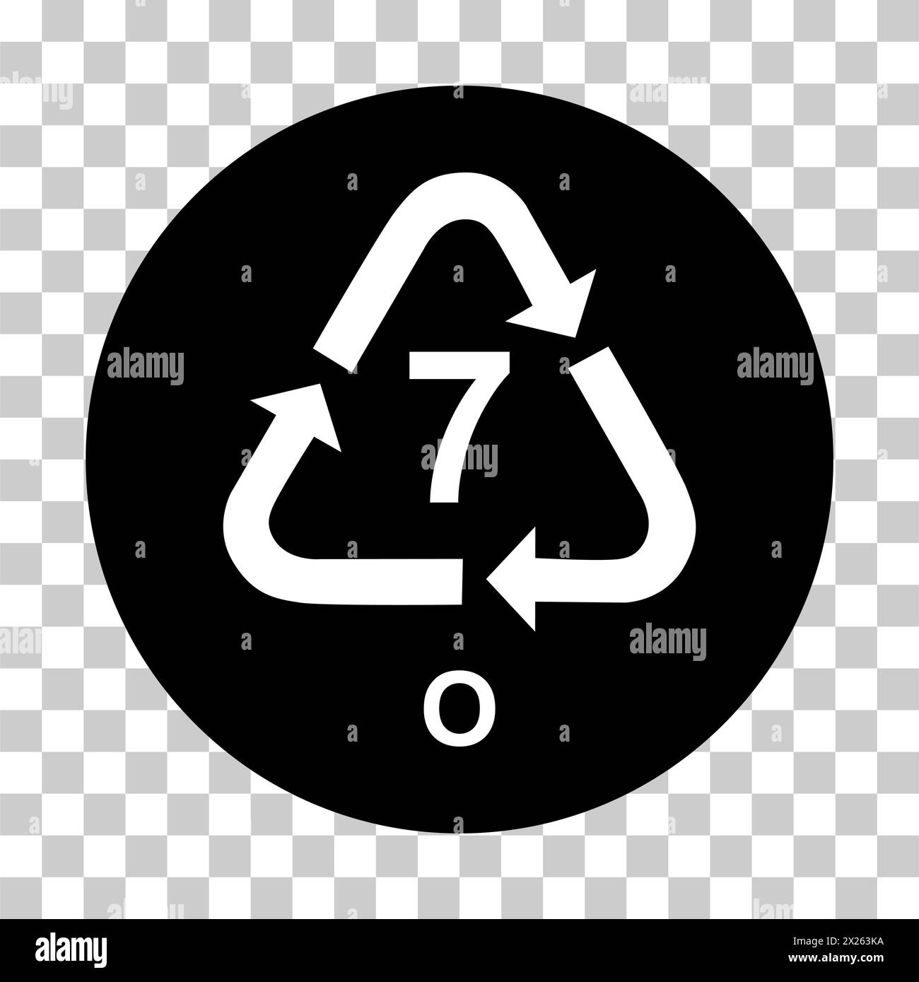 Plastic symbol, ecology recycling sign isolated on white background ...