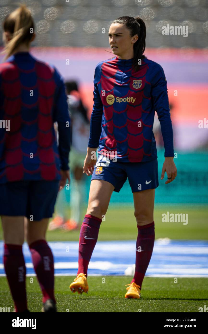 Ingrid Engen (FC Barcelona) warms up during a Women's UEFA Champions ...