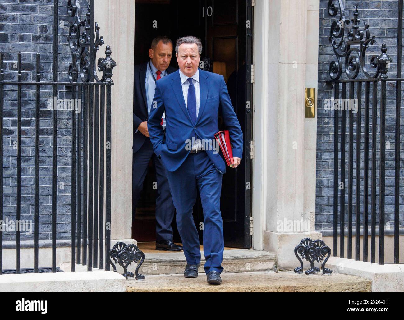 Foreign Secretary, David Cameron, arrives for a Cabinet meeting. He is ...