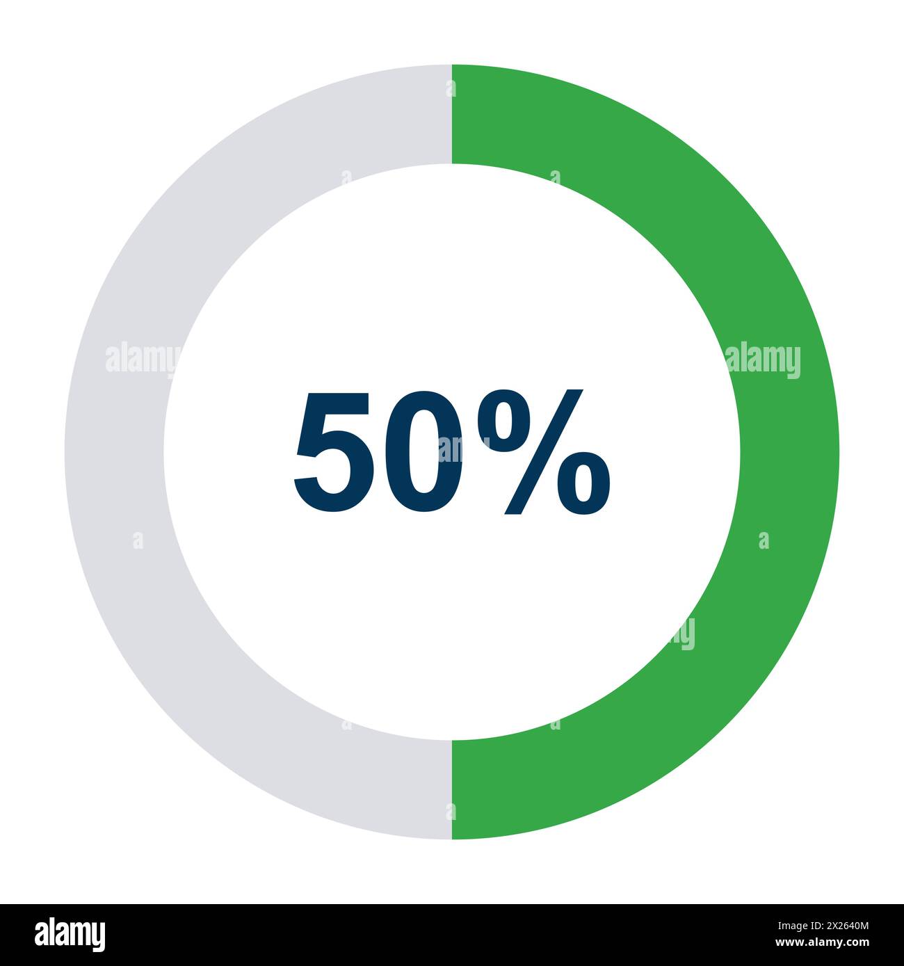 Information round diagram 50 percent icon, infographic graphic pie ...