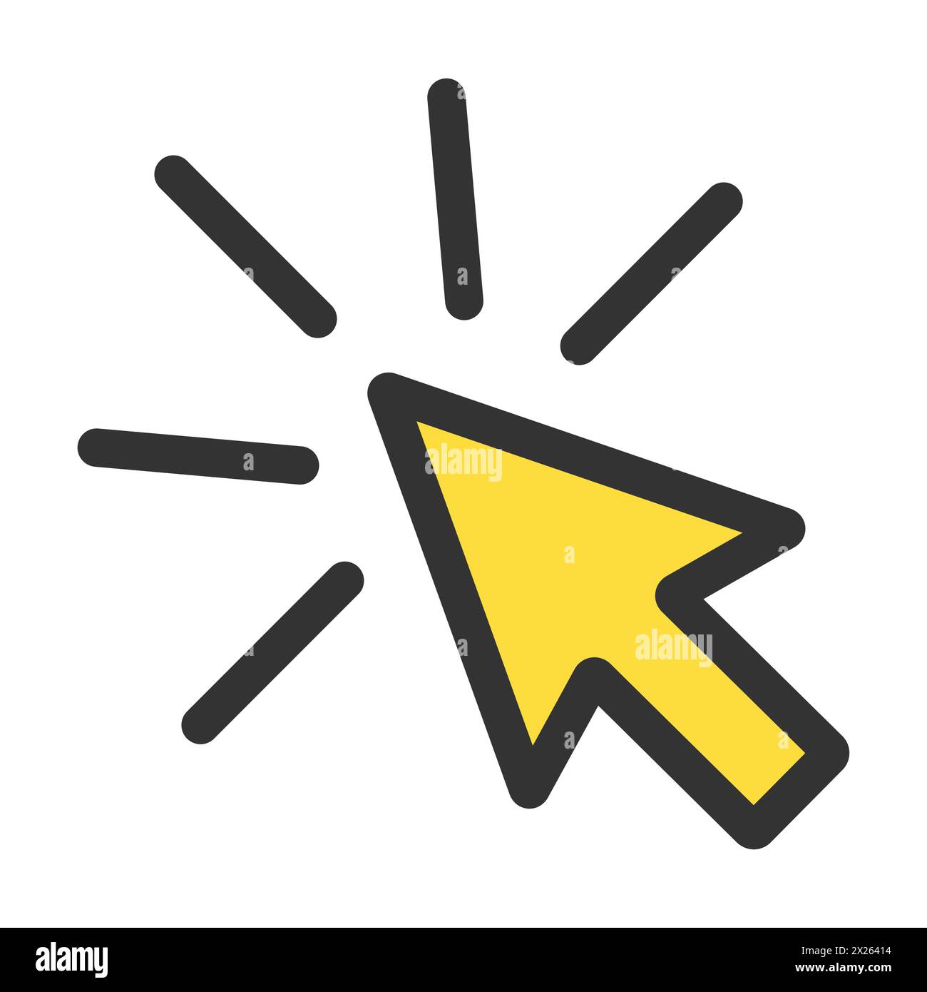 Click icon arrow mouse, web button cursor. Digital design vector ...