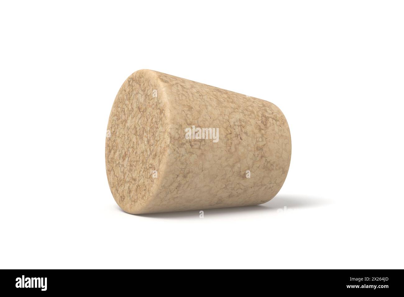 Single wine cork isolated on white background Stock Photo - Alamy