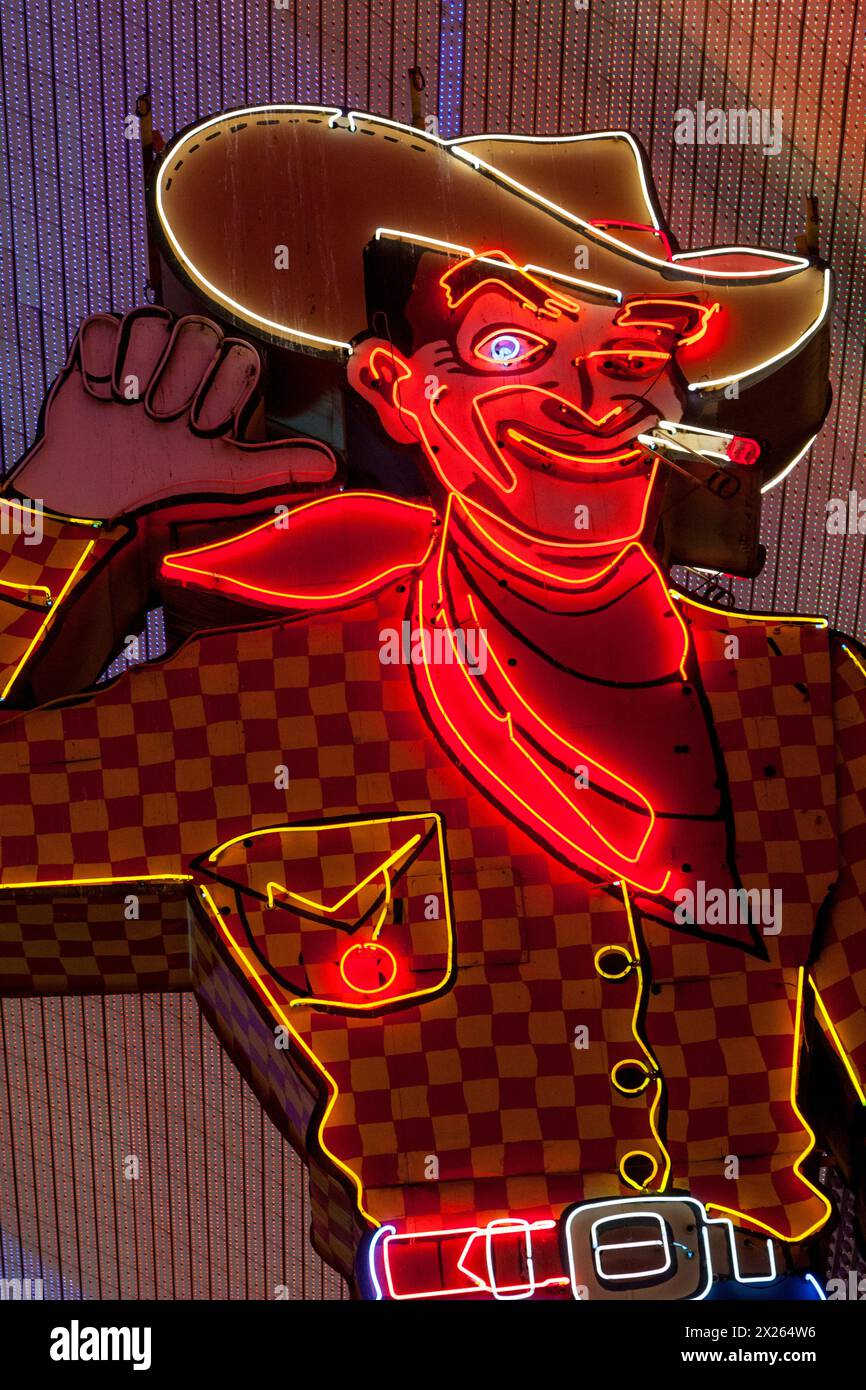 Las vegas neon cowboy hi-res stock photography and images - Alamy