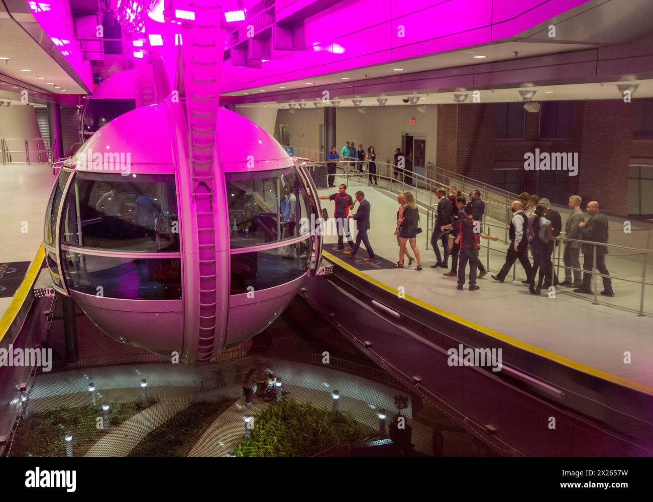 Las Vegas, Nevada. Passengers Boarding High Roller Gondola for the 30 ...