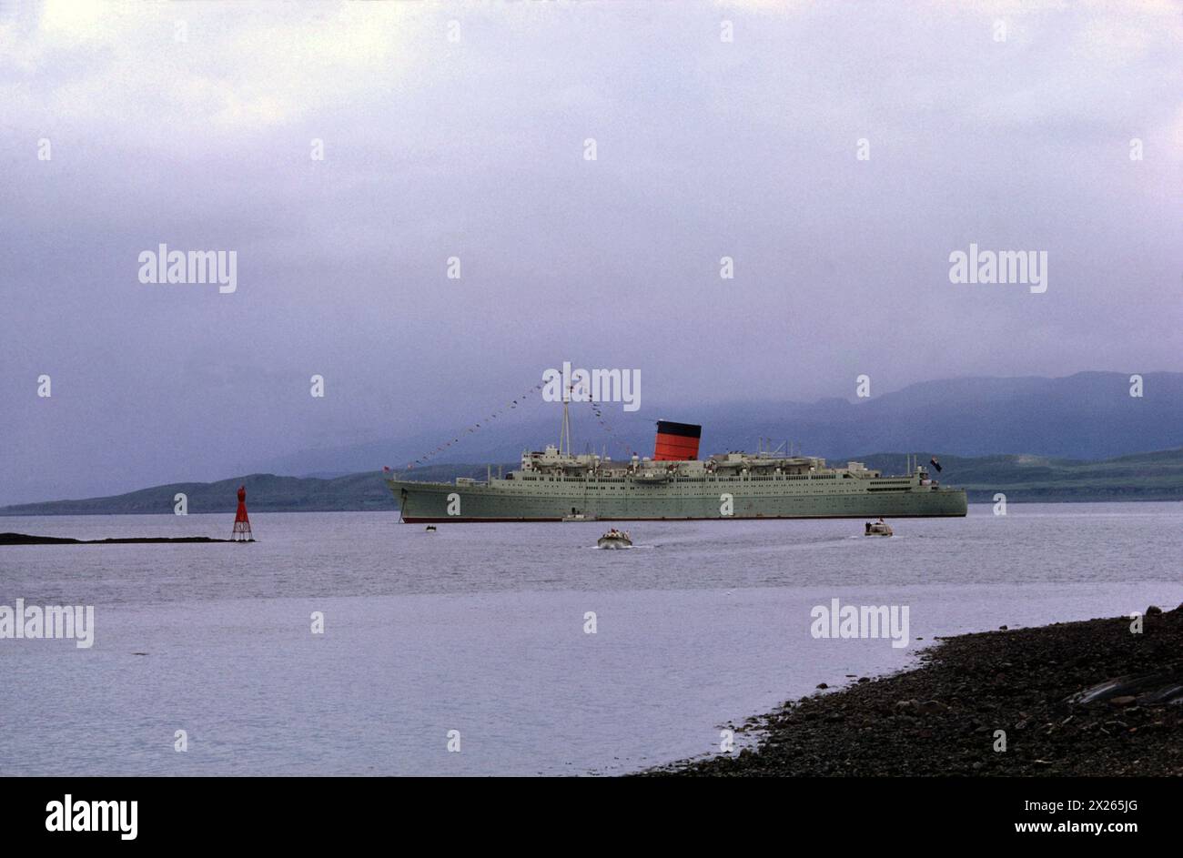 RMS Caronia (built by John Brown & Co, Clydebank Launched 1947), Cunard ...