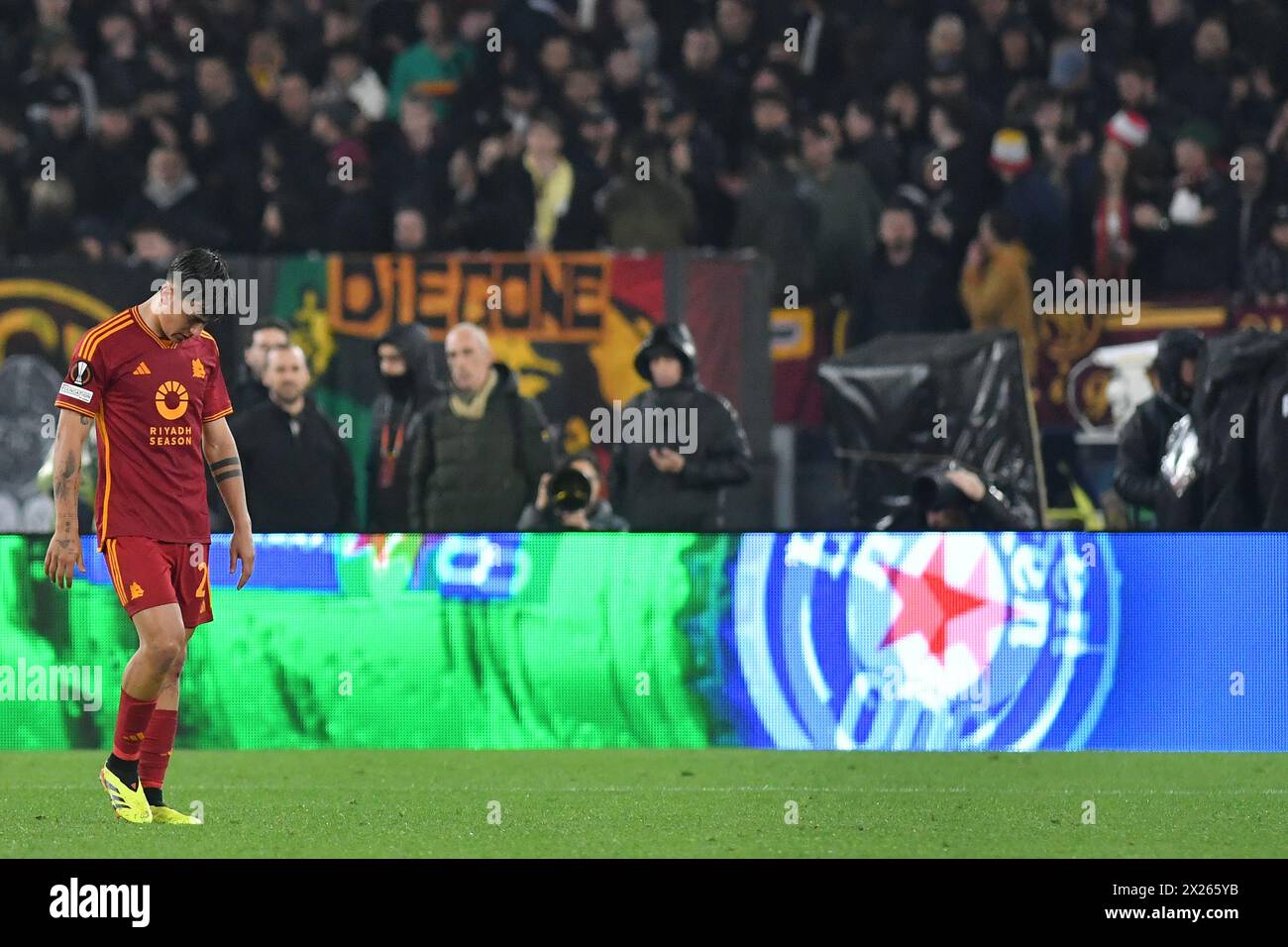 Paulo Dybala of AS Roma seen during the Uefa Europa League quarter ...