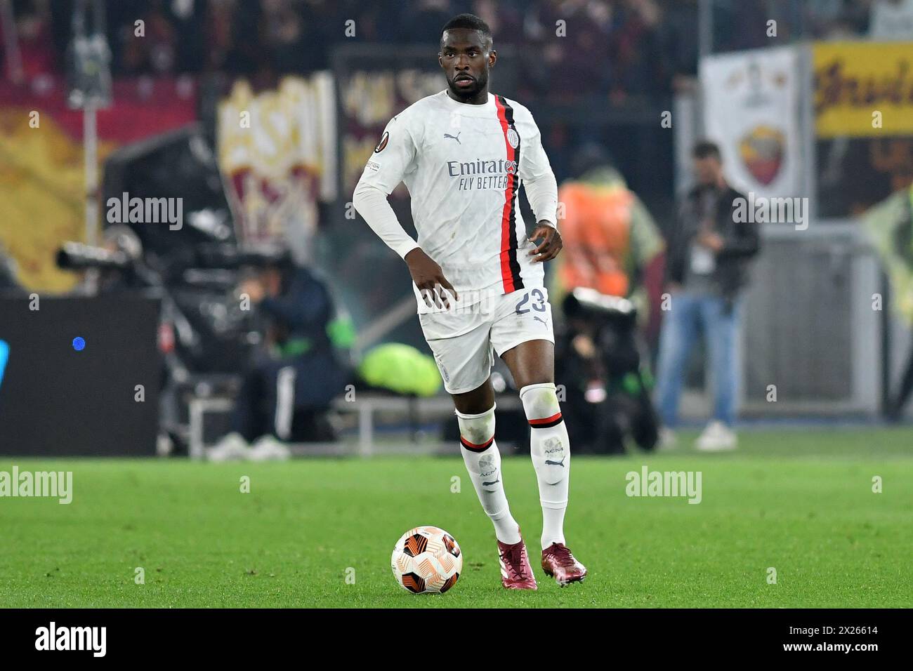 Fikayo Tomori of AC Milan in action during the Uefa Europa League ...