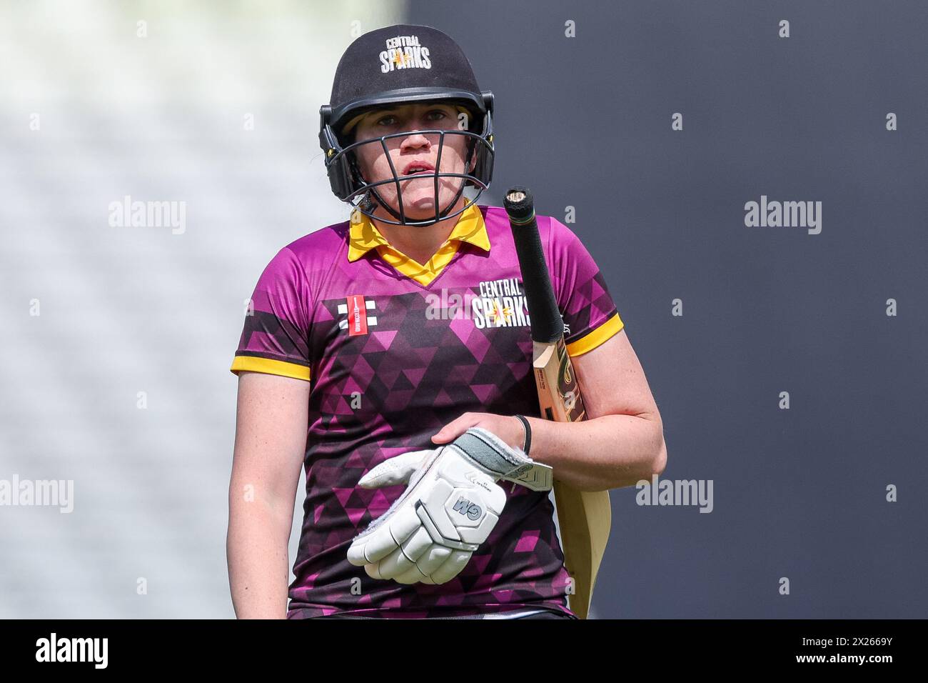 Birmingham, UK. 20th Apr, 2024. Central Sparks Emily Arlott during the ...