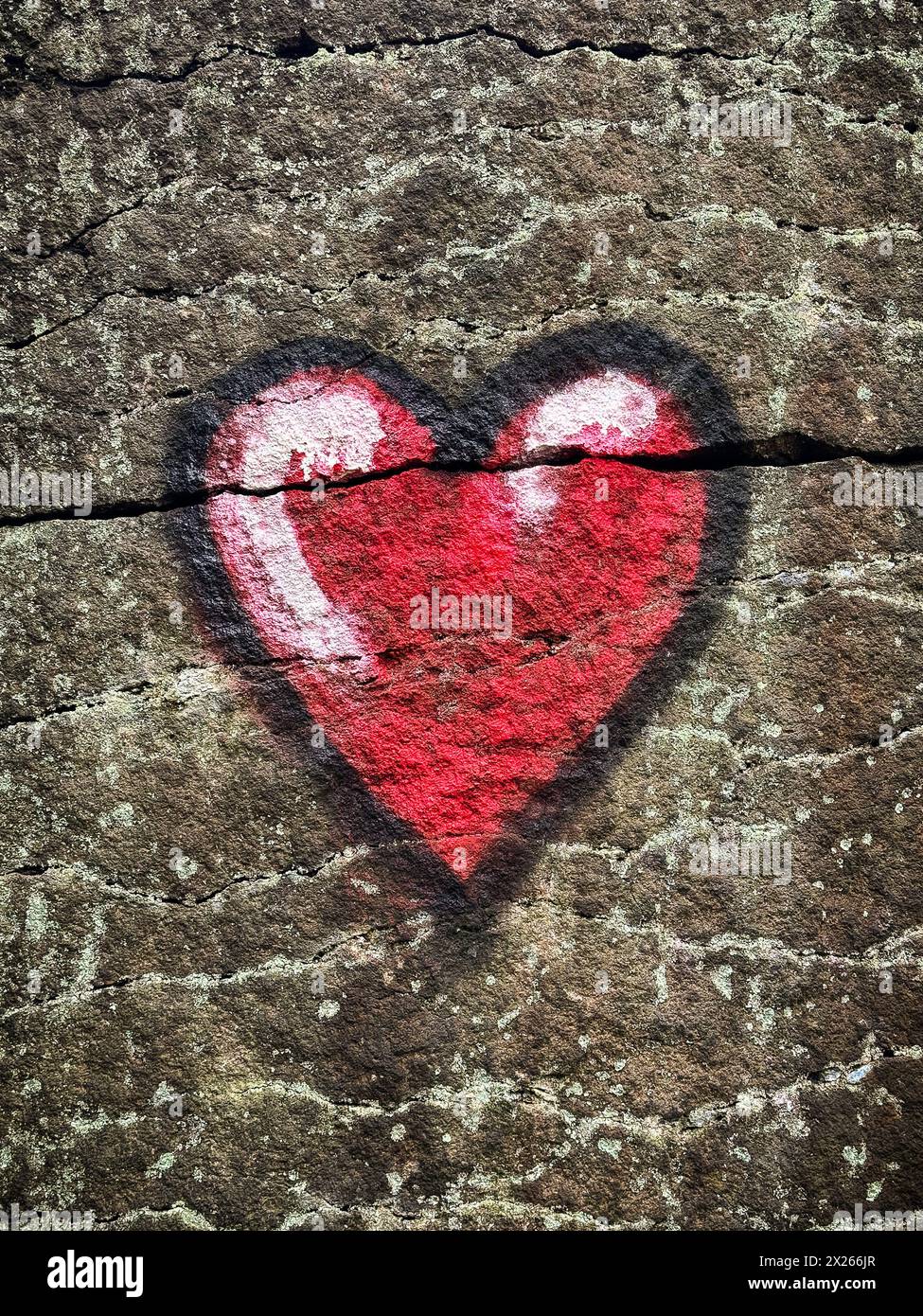 red heart with a split through it shoeing break, broken, or end of ...