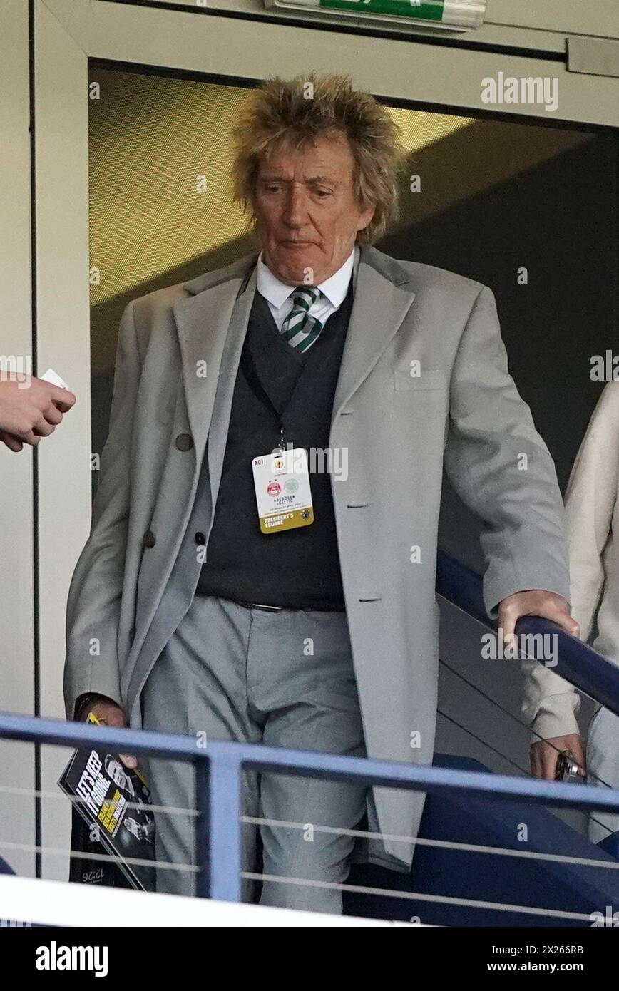 Sir Rod Stewart in the stands before the Scottish Gas Scottish Cup semi ...