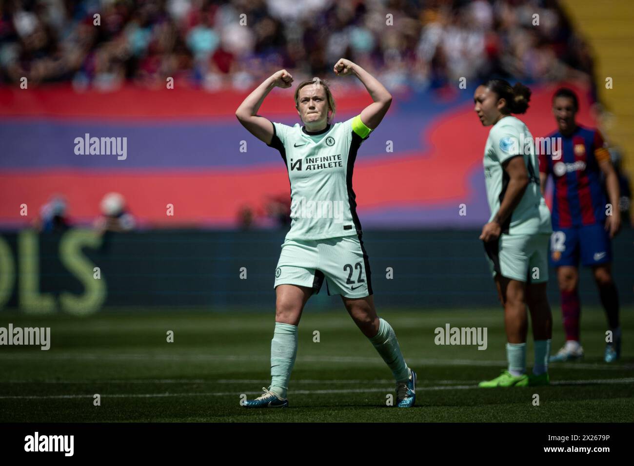 Erin Cuthbert (Chelsea Women) celebrates after scoring her team's goal ...