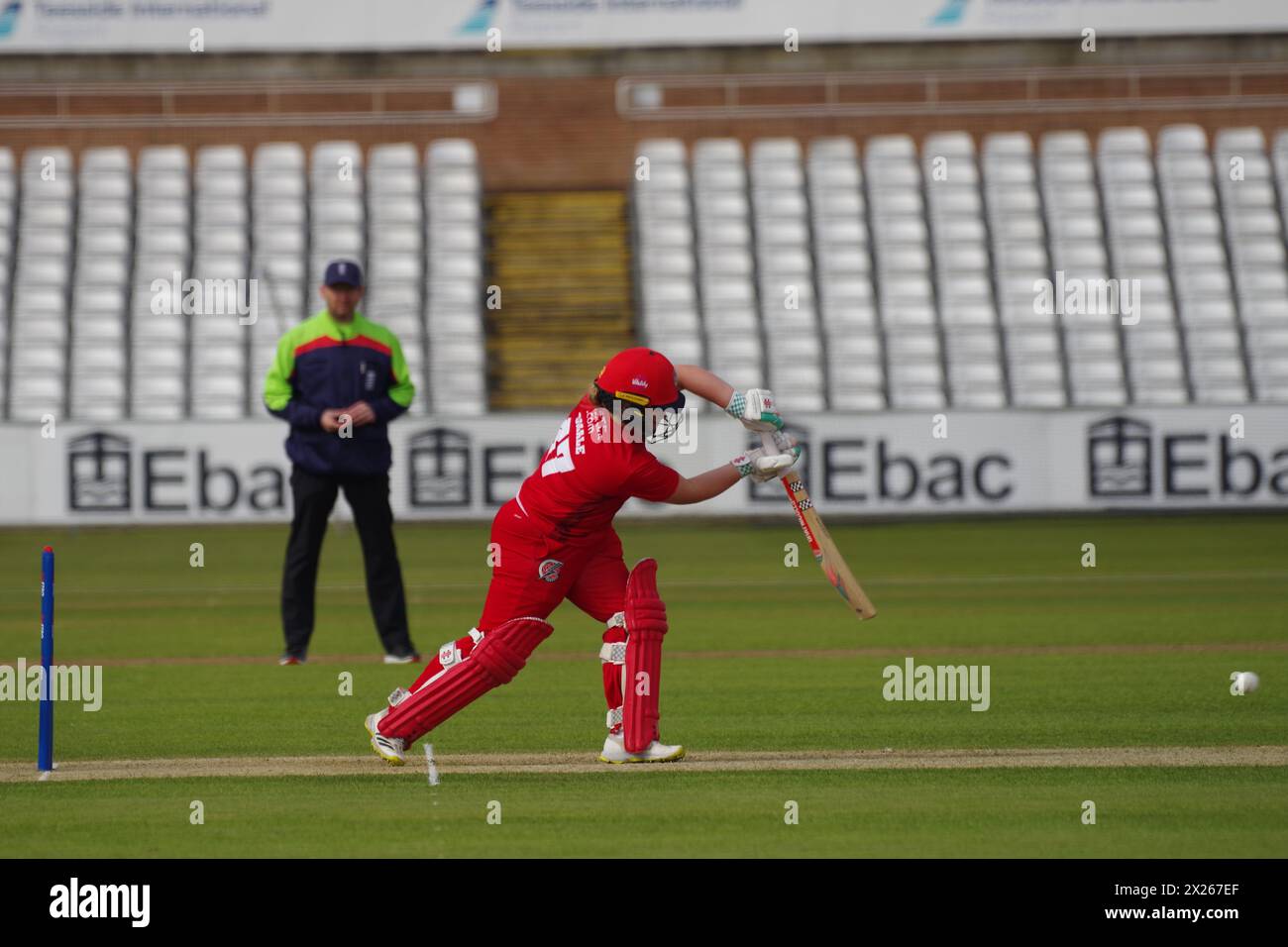 Chester le Street, 20 April 2024. Seren Smale batting for Thunder ...