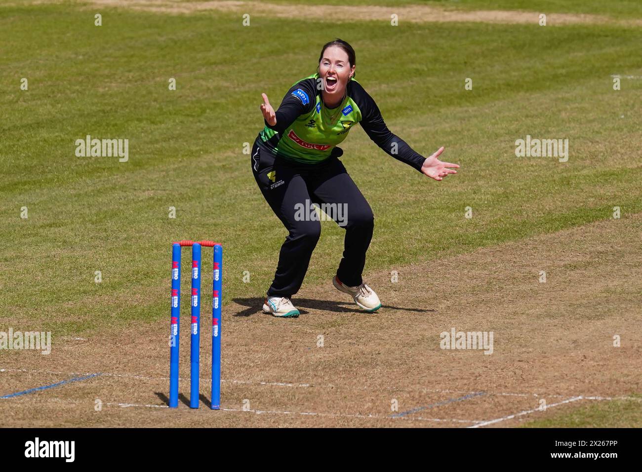 Cardiff, UK, 20 April 2024. Western Storm's Amanda-Jade Wellington ...