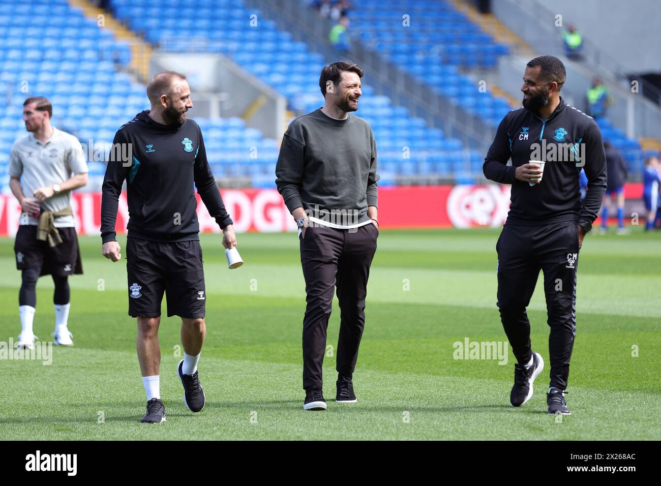Southampton manager Russell Martin (centre) ahead of the Sky Bet ...
