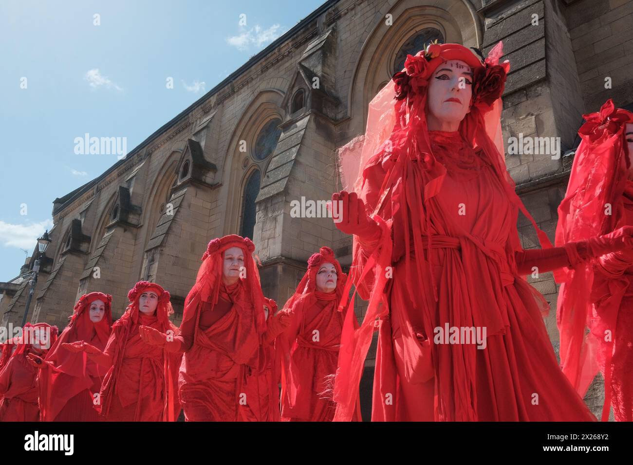 Bath, Somerset, UK. 20th Apr 2024. In a powerful display of solidarity ...