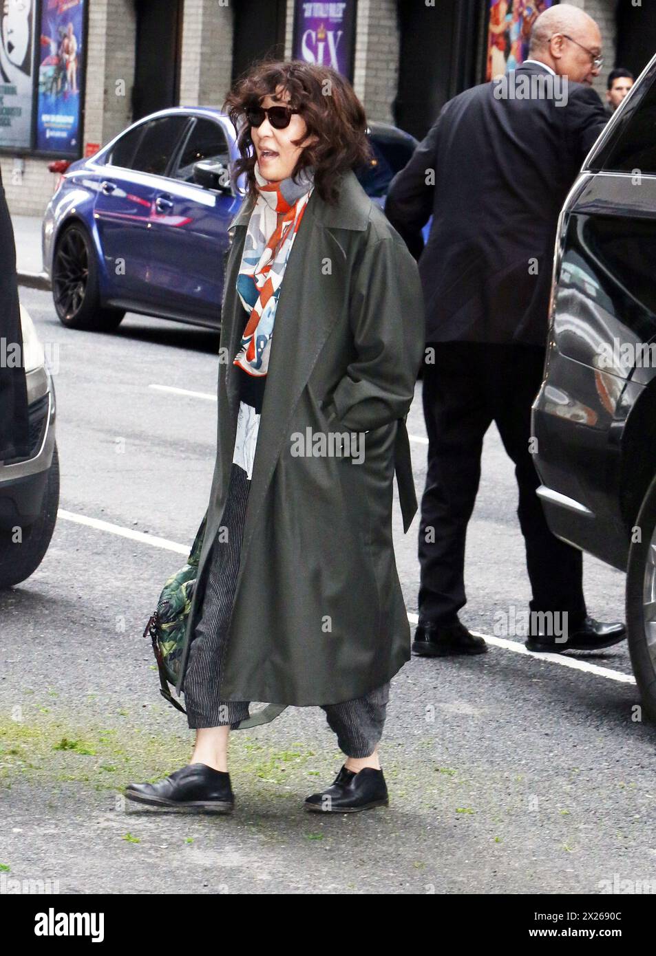 April 18, 2024 Sandra Oh on Late Show with Stephen Colbert to talk ...