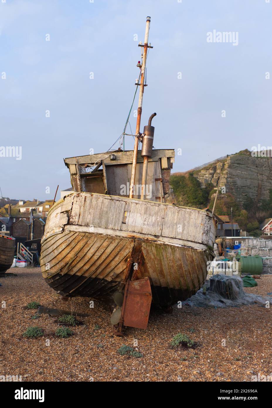 Fishing Boats at Rock-a-Nore, Hastings. UK Stock Photo - Alamy