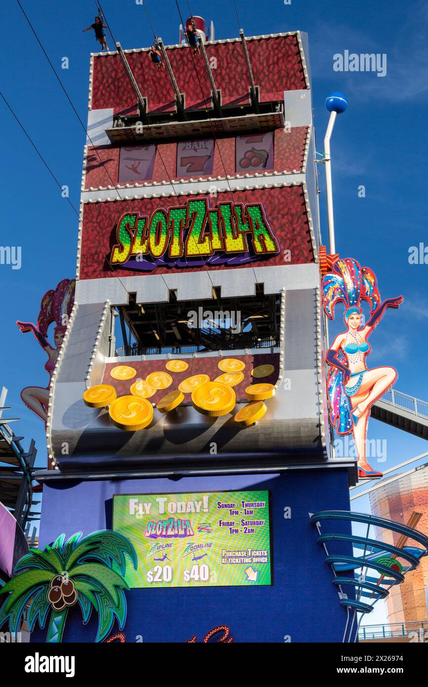 Las Vegas, Nevada. Fremont Street. SlotZilla, Starting Point for the ...