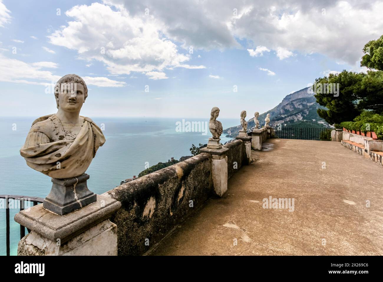Ravello, Campania, Italy - May, 4, 2011: Terrace of Infinity, Gardens ...