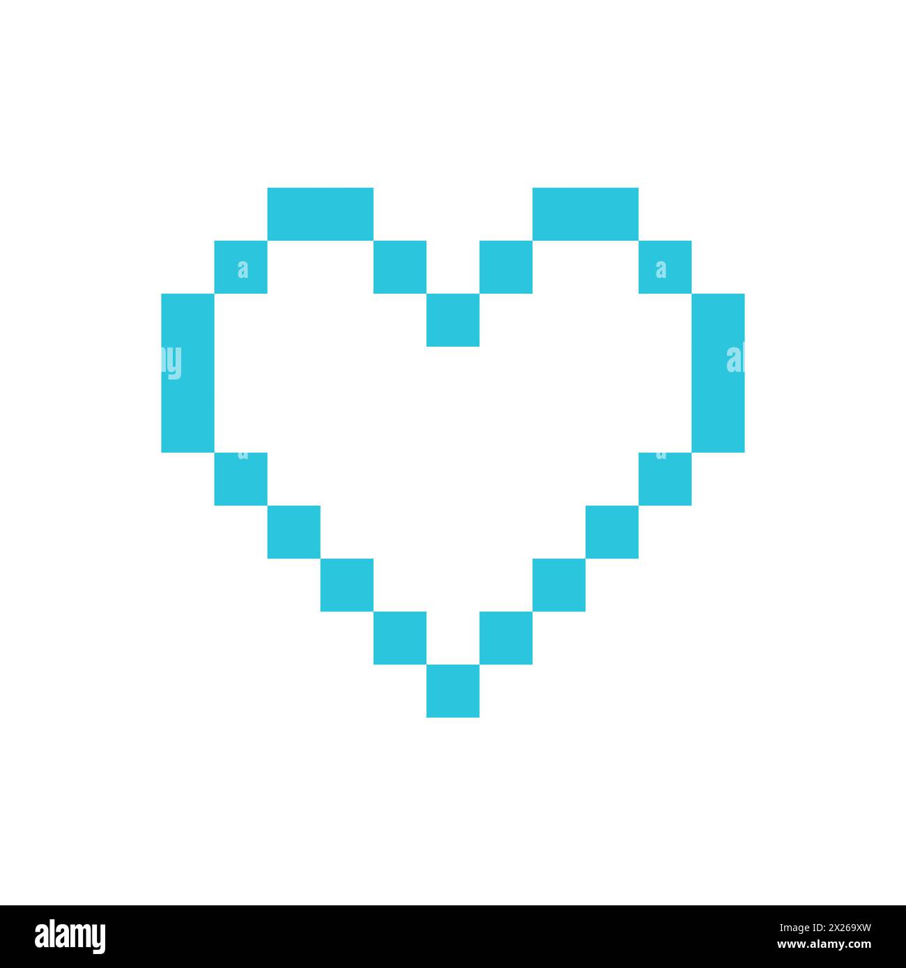 Pixelated heart icon. Isolated on white background Stock Vector Image ...