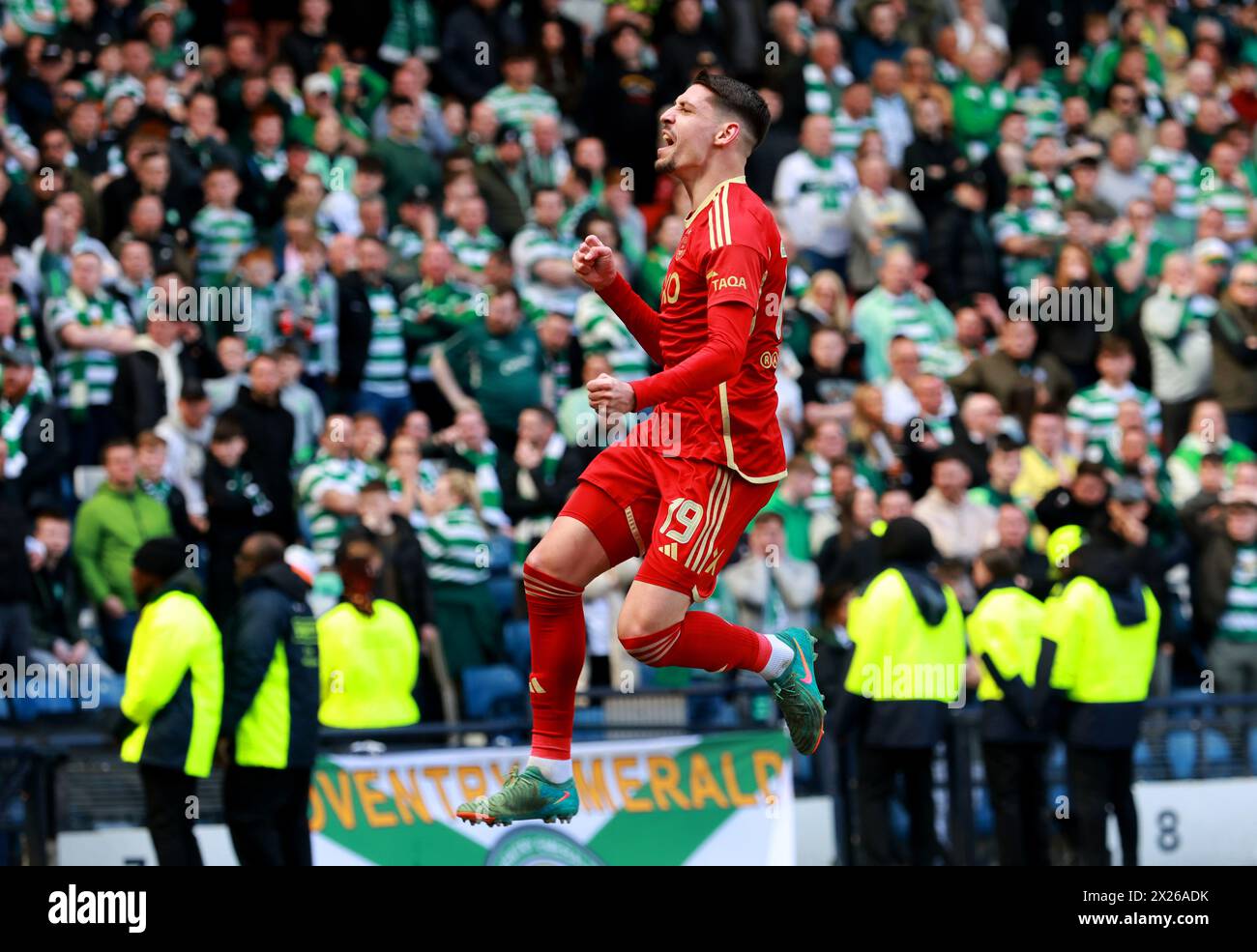 Aberdeen's Ester Sokler celebrates scoring their side's second goal of ...