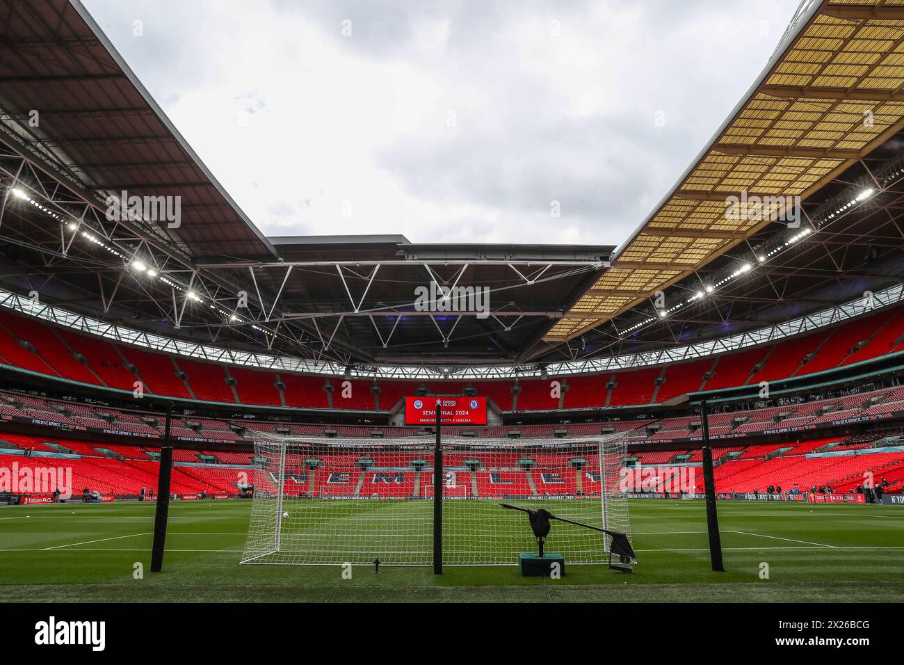 A general view inside of Wembley Stadium ahead of the Emirates FA Cup ...