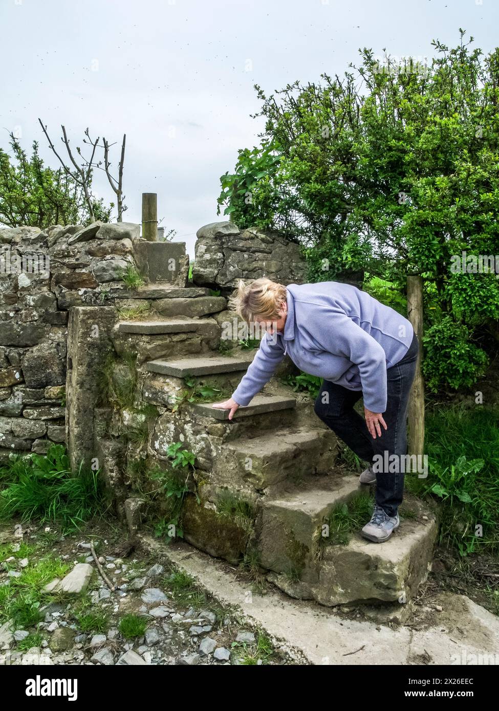 This is an example of a staircase stepped wall stile which is fine but ...