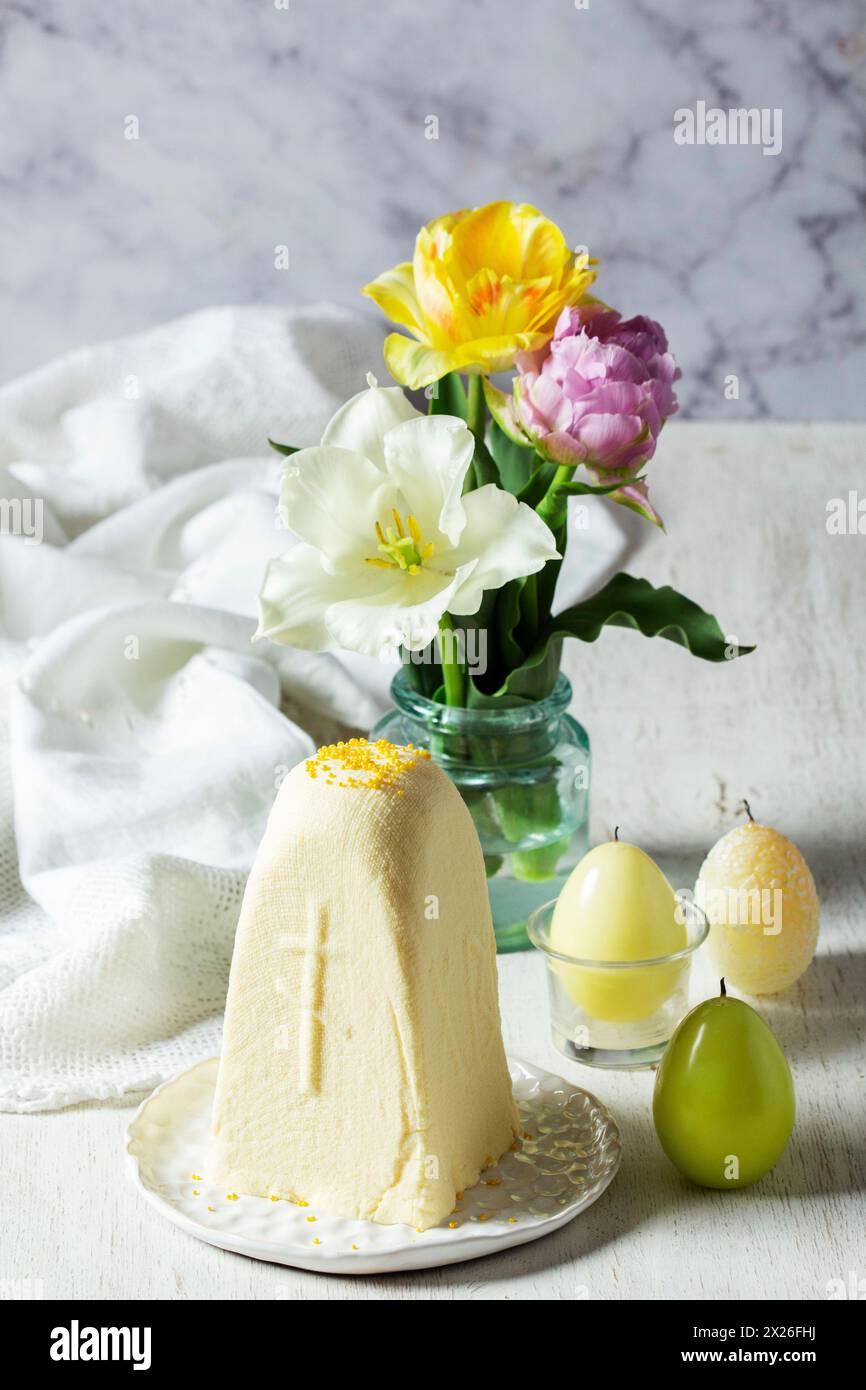 Traditional Slavic Easter dish made from cottage cheese - Paskha, a ...