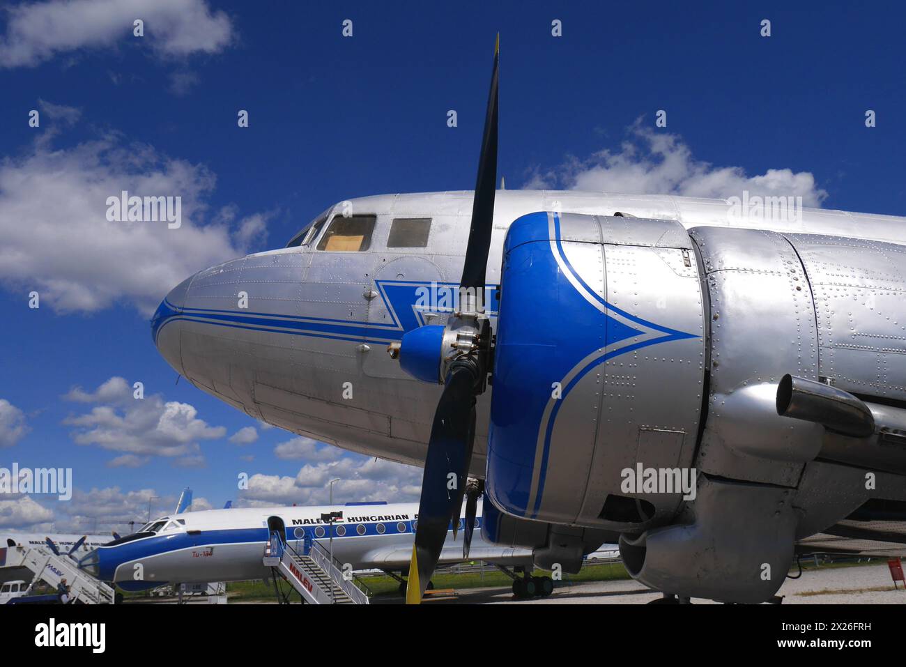 A Soviet era Lisunov Li 2 of MALEV Hungarian airline on display at the ...