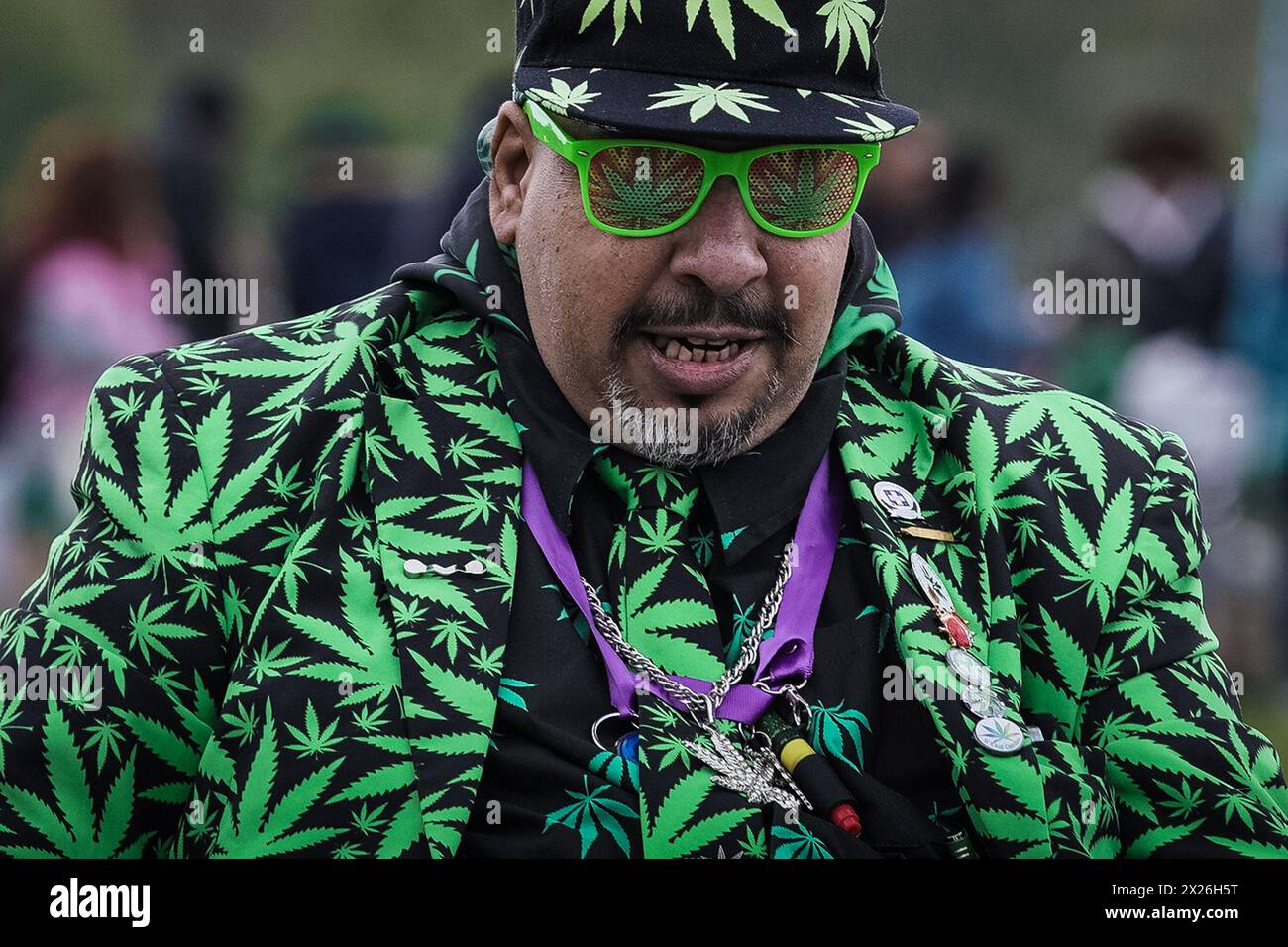 London, UK. 20th April, 2024. 420 Pro-Cannabis Celebrations in Hyde ...