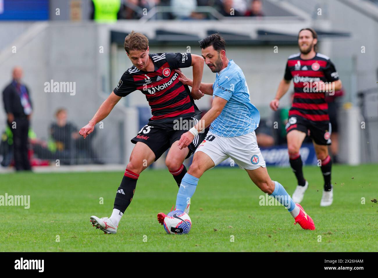 Sydney, Australia. 20th Apr, 2024. Alexander Bonetig of the Wanderers ...