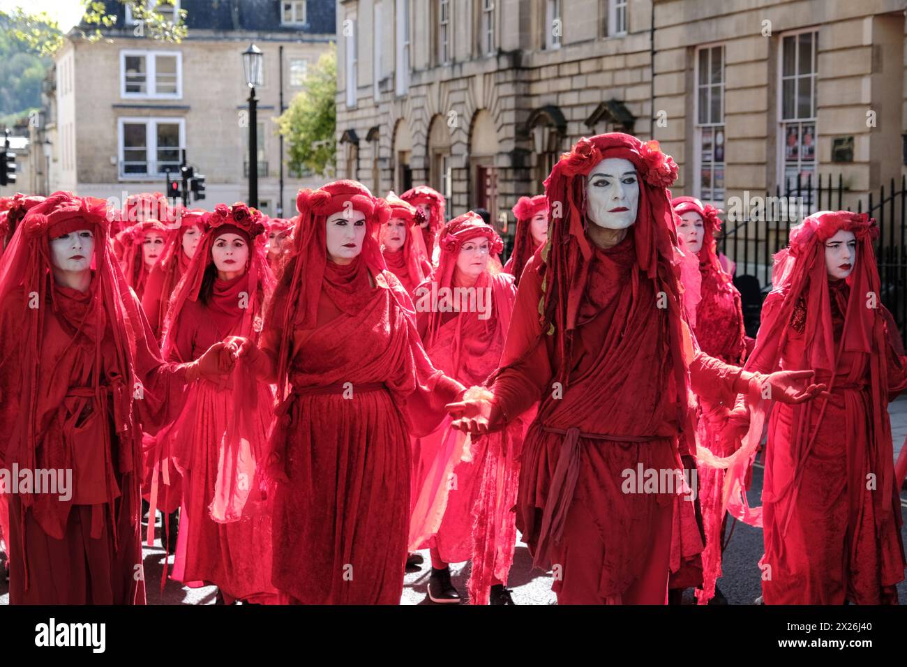 Bath, UK. 20th Apr, 2024. Extinction Rebellion hold a Funeral for ...
