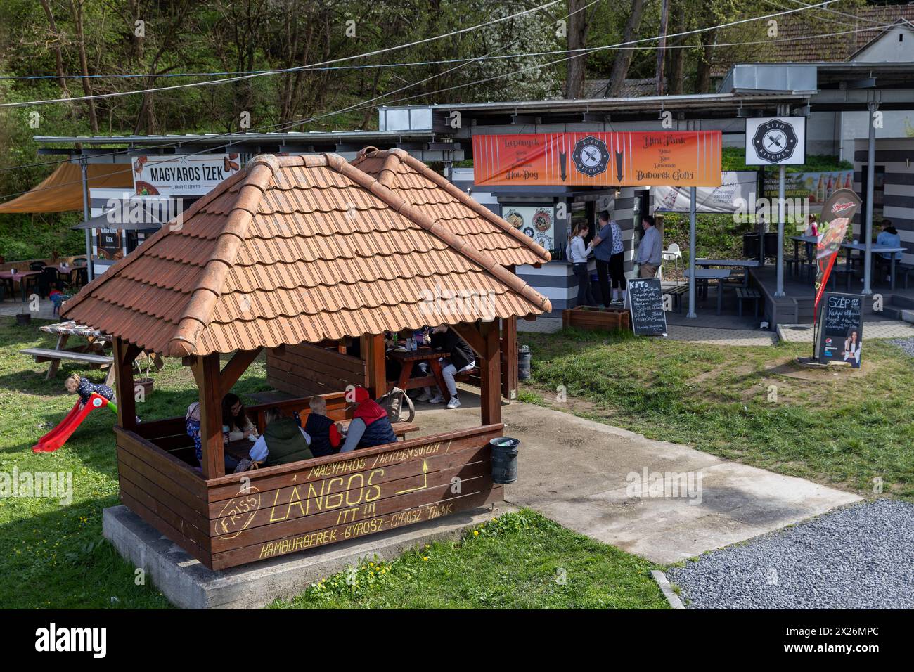 Satoraljaujhely, Hungary. 5th April, 2024. Stalls at the Zemplen ...