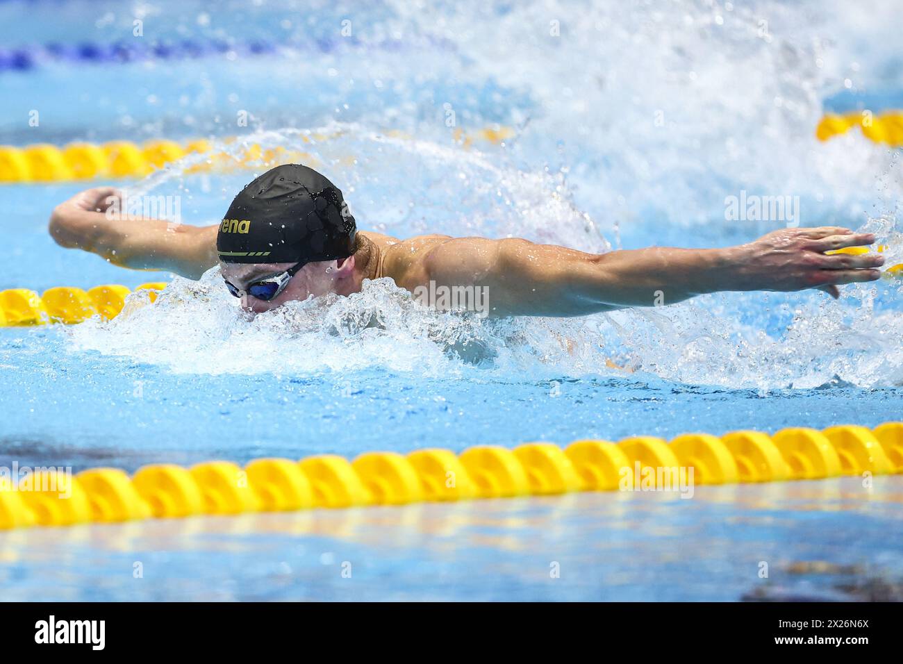 Dutch Niels de Boer pictured in action during the men's 200m butterfly ...