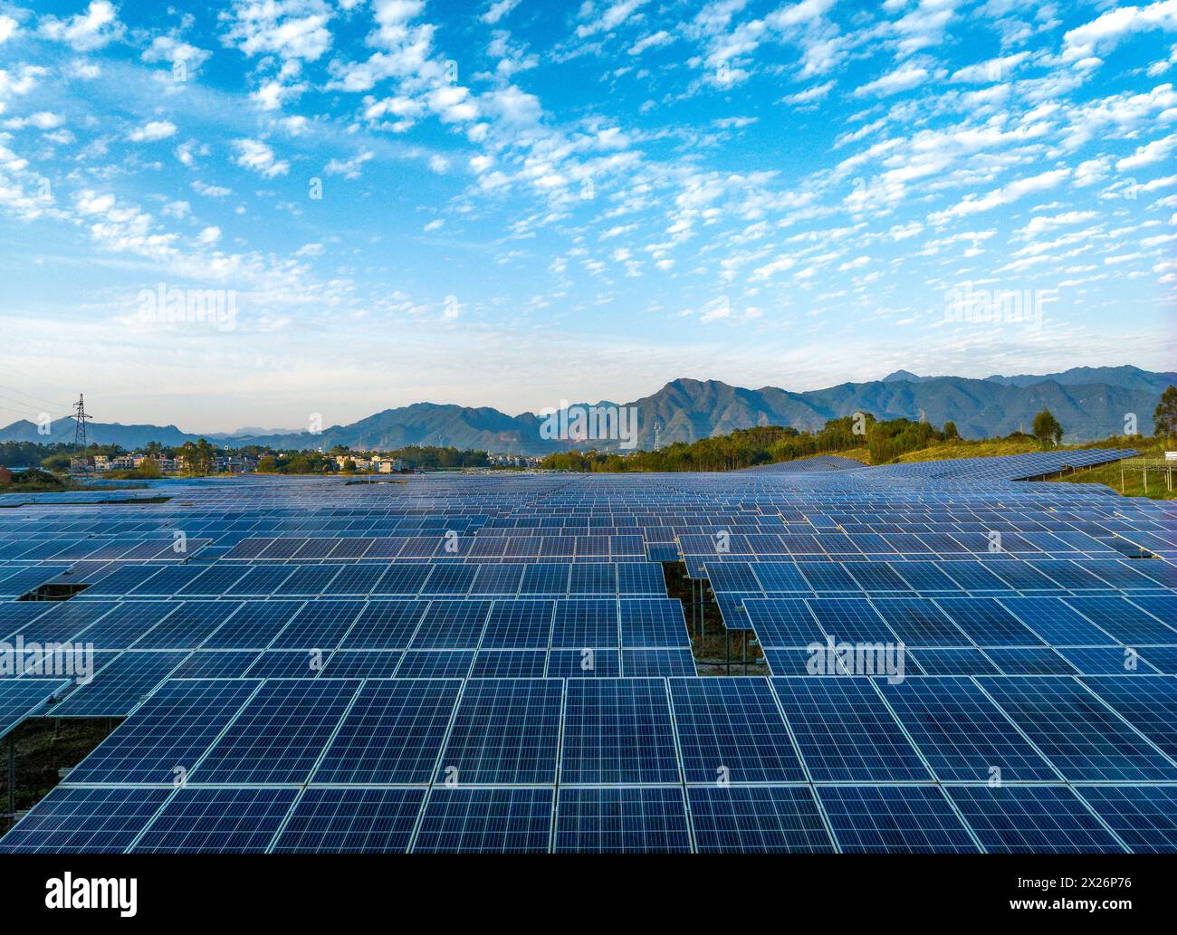 Photovoltaic solar energy Stock Photo - Alamy