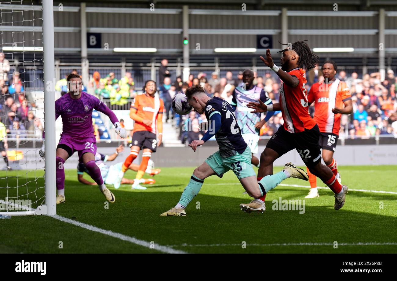 Brentford's Keane Lewis-Potter scores his sides fourth goal during the ...