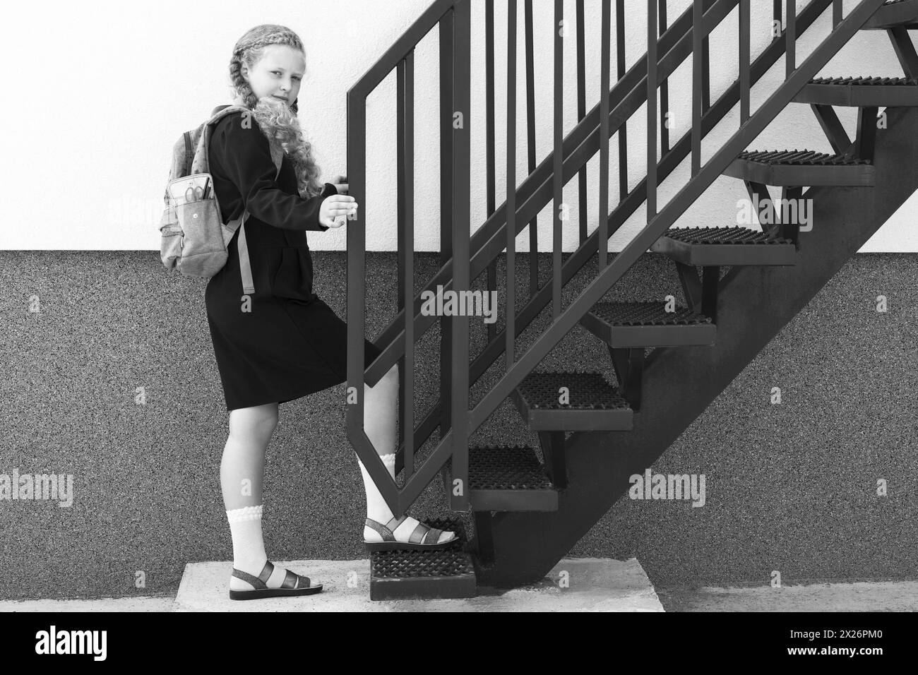 Portrait teenager girl school Black and White Stock Photos & Images - Alamy