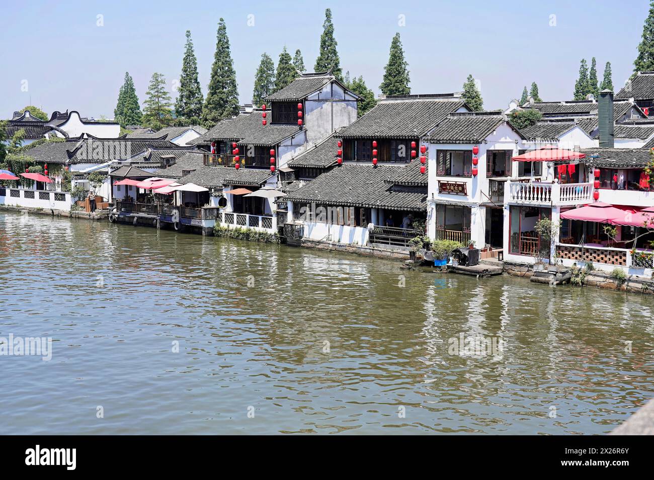 Excursion to Zhujiajiao water village, Shanghai, China, Asia, Wooden ...