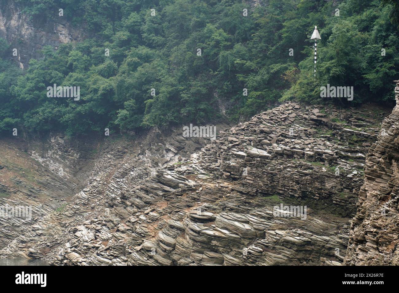 Cruise ship on the Yangtze River, Hubei Province, China, Asia, Layered ...