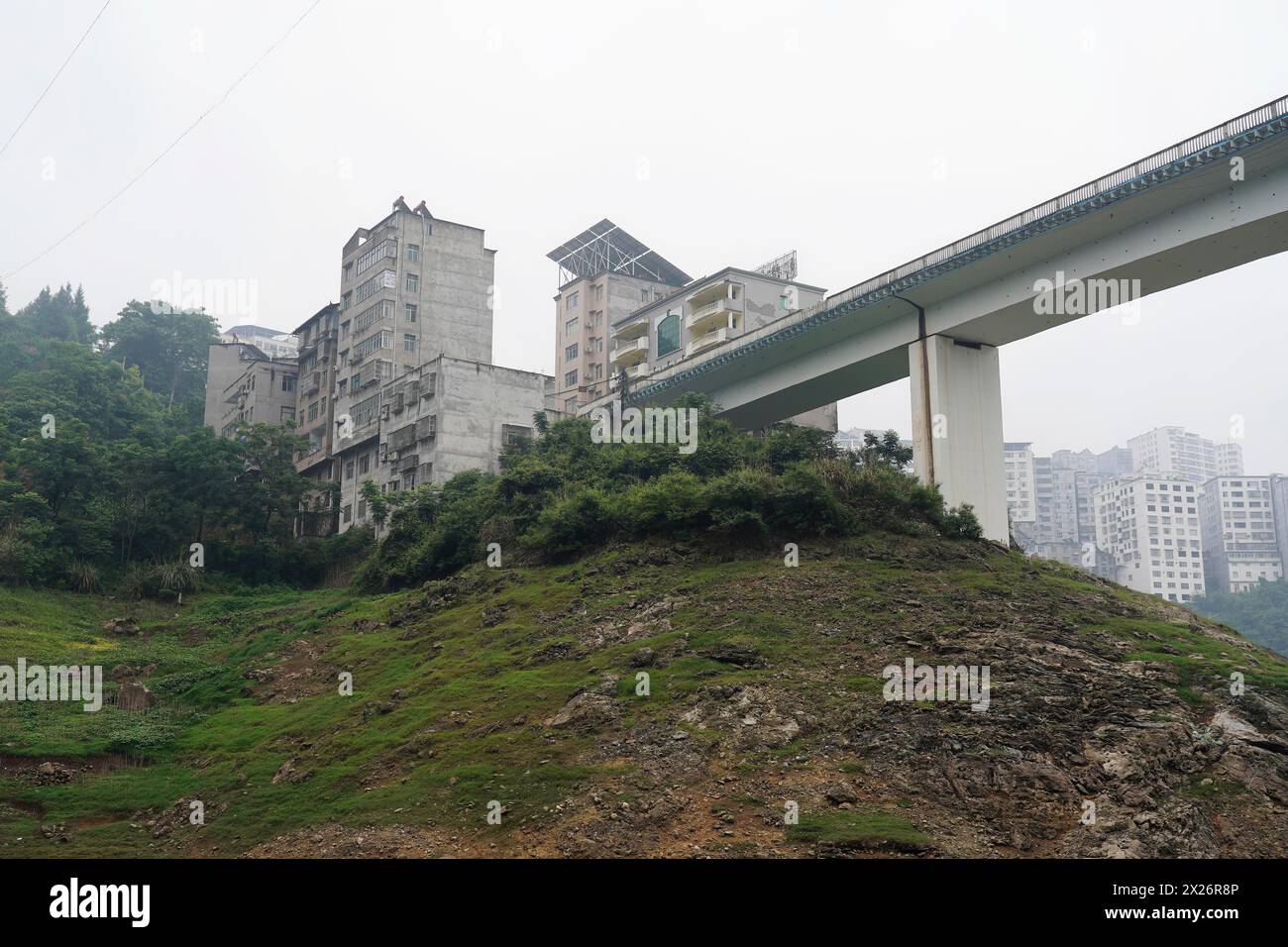 Cruise ship on the Yangtze River, Hubei Province, China, Asia, A city ...