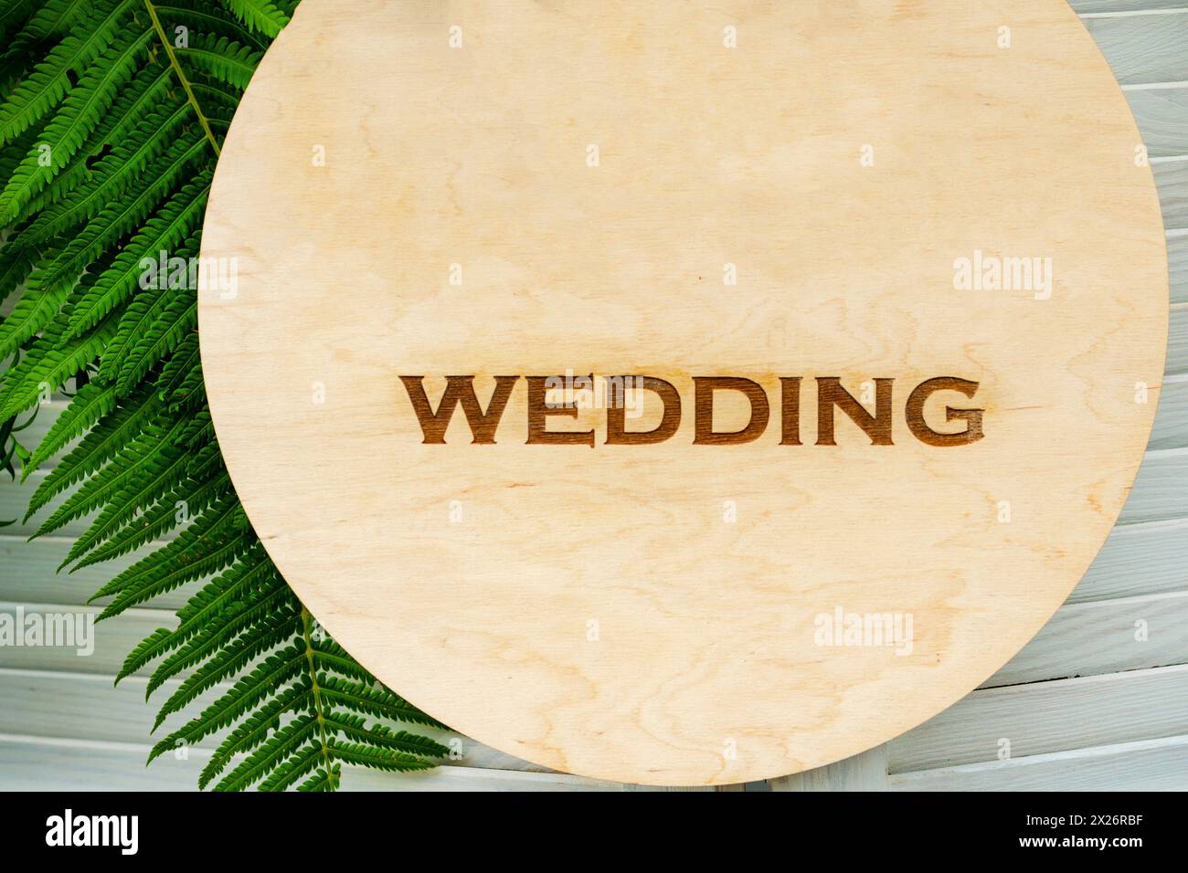 Board sign newlywed, wedding, marriage. pointing for wedding ceremony ...