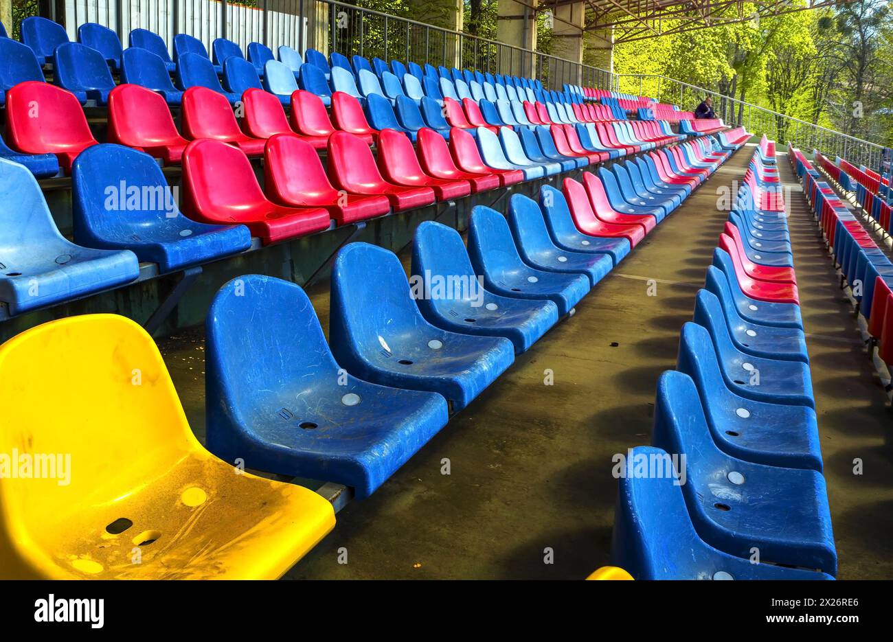 Football seats fans fan stand stands hi-res stock photography and ...