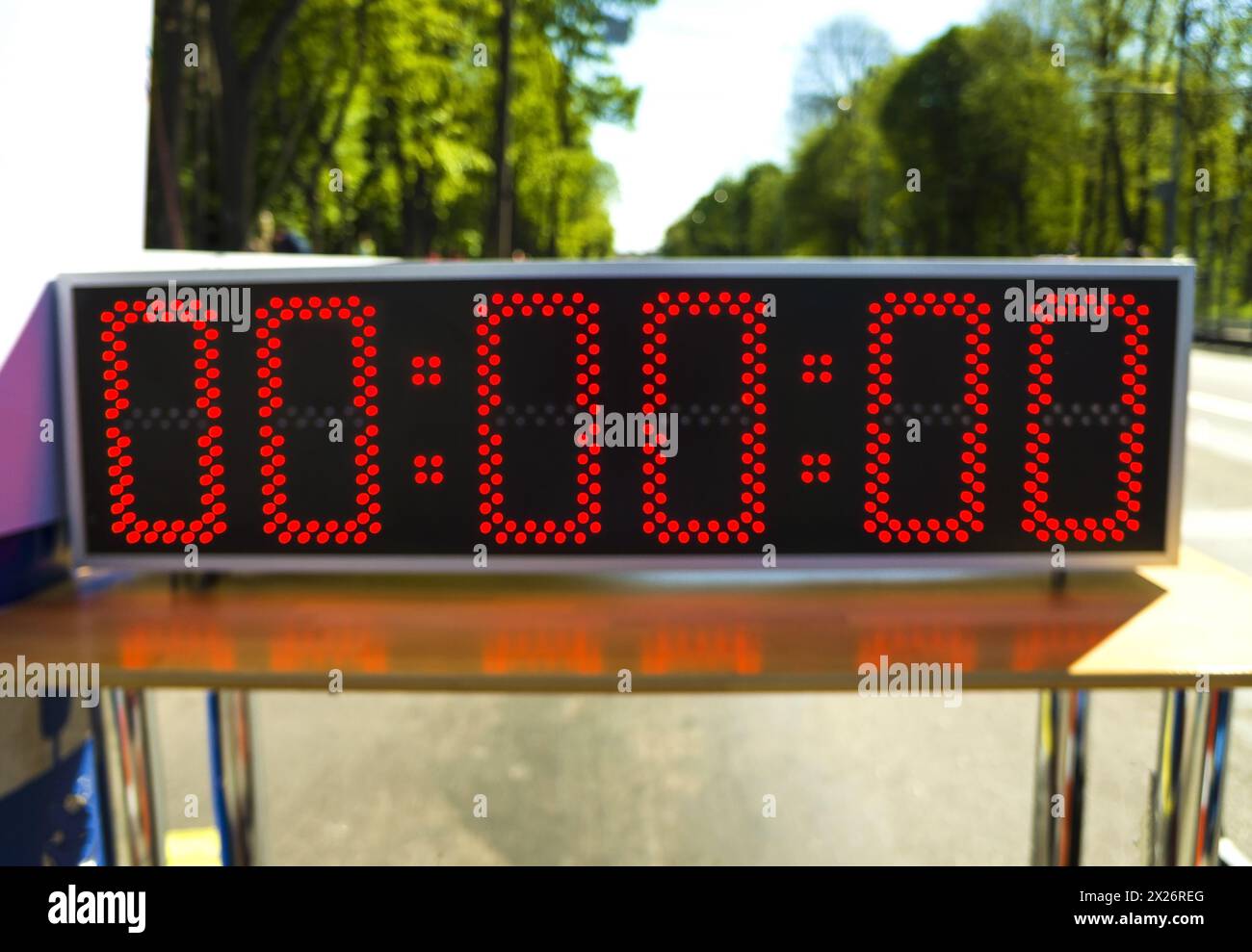Sports electronic board on start. Countdown. Electronic stop watch ... Sports electronic board on start. Countdown. Electronic stop watch ...