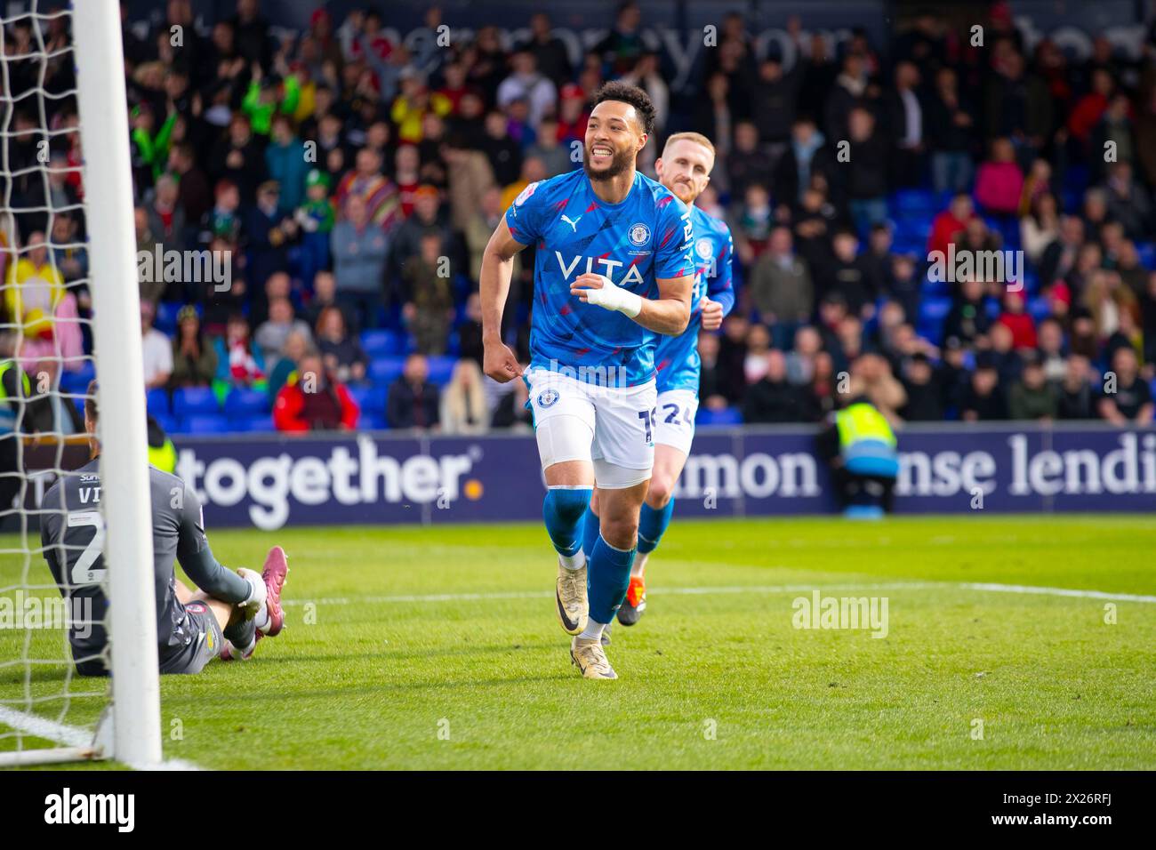 Stockport, UK. 20th Apr 2024. Kyle Wootton #19 of Stockport County ...